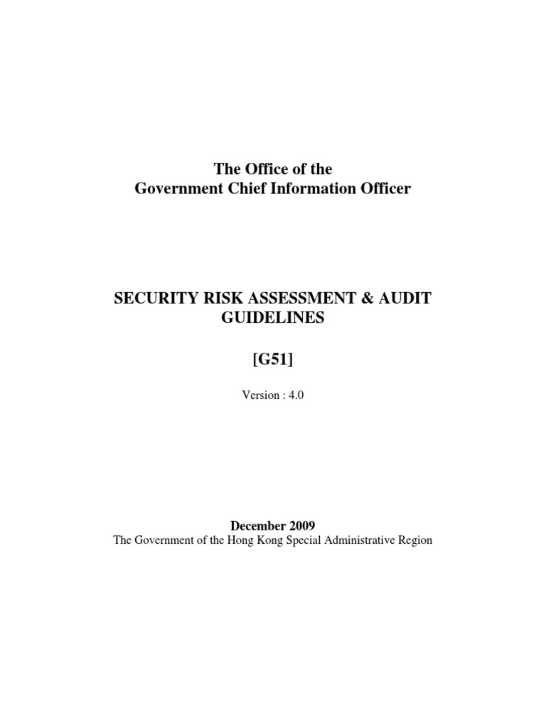 Ogcio Security Risk Assessment & Audit | PDF | Threat (Computer) | Vulnerability (Computing)