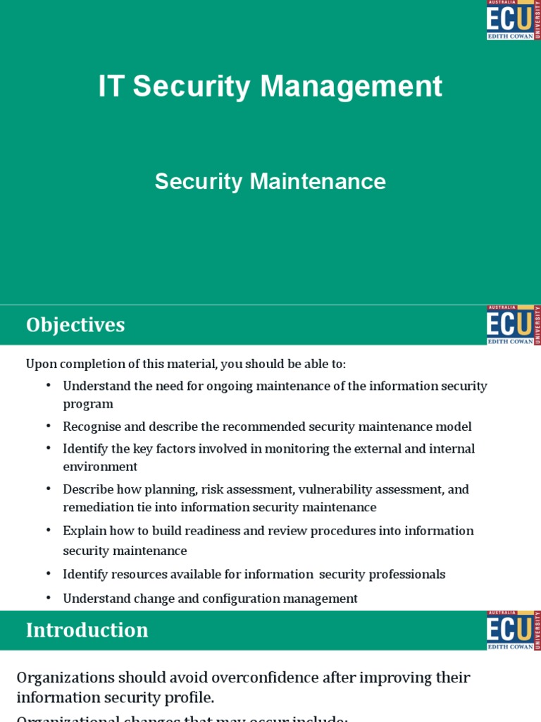 Module 11 Maintaining InfoSec 211 | PDF | Information Security ...