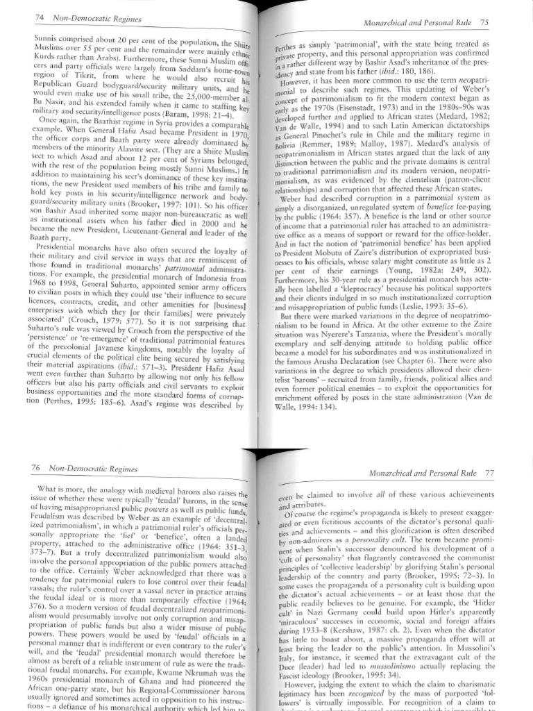 Brooker (2009) Non-democratic regimes_part2 | PDF