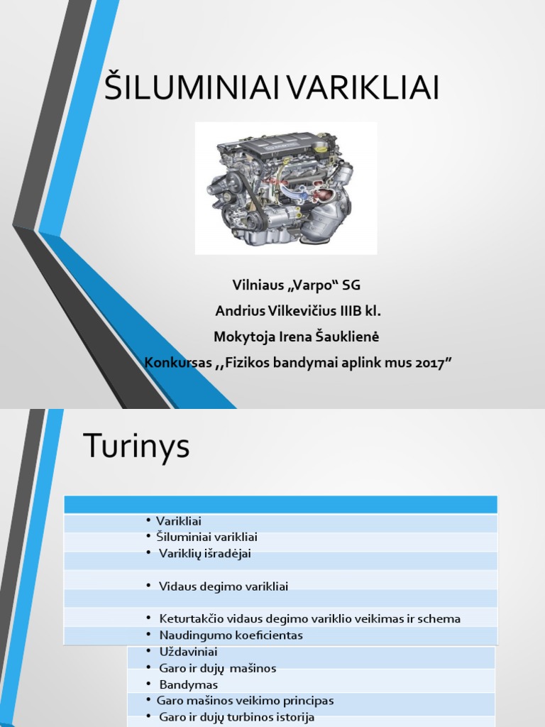 11 Siluminiai Varikliai PPT 76 | PDF