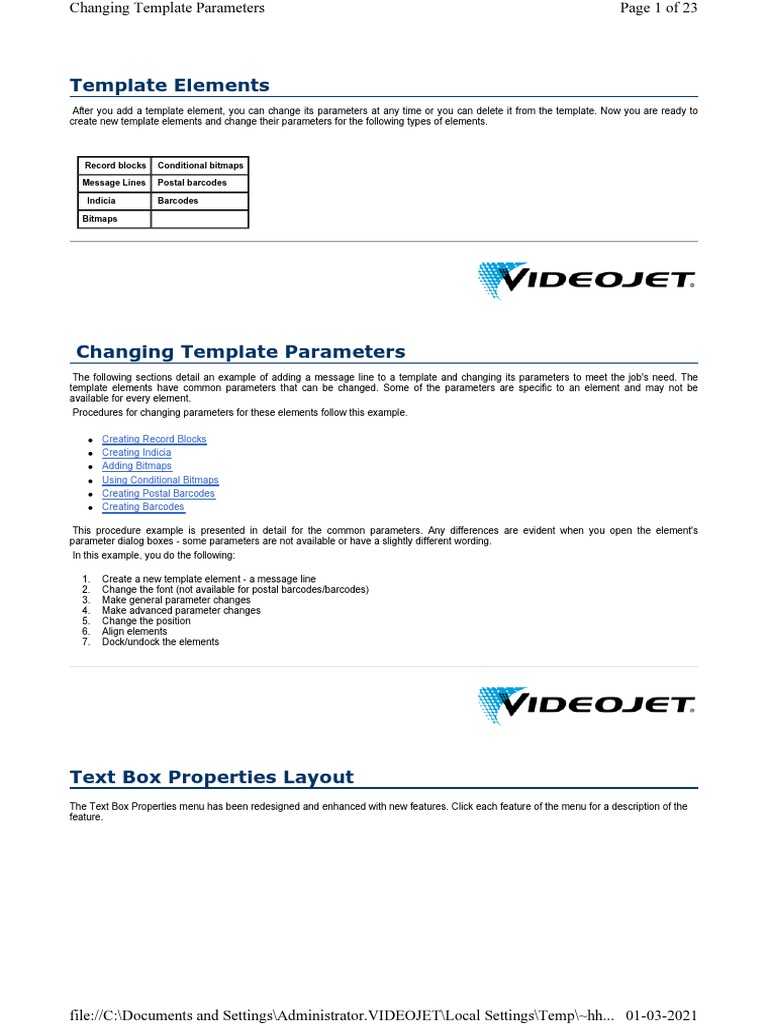Creating Template Parameters Pdf Barcode Computing