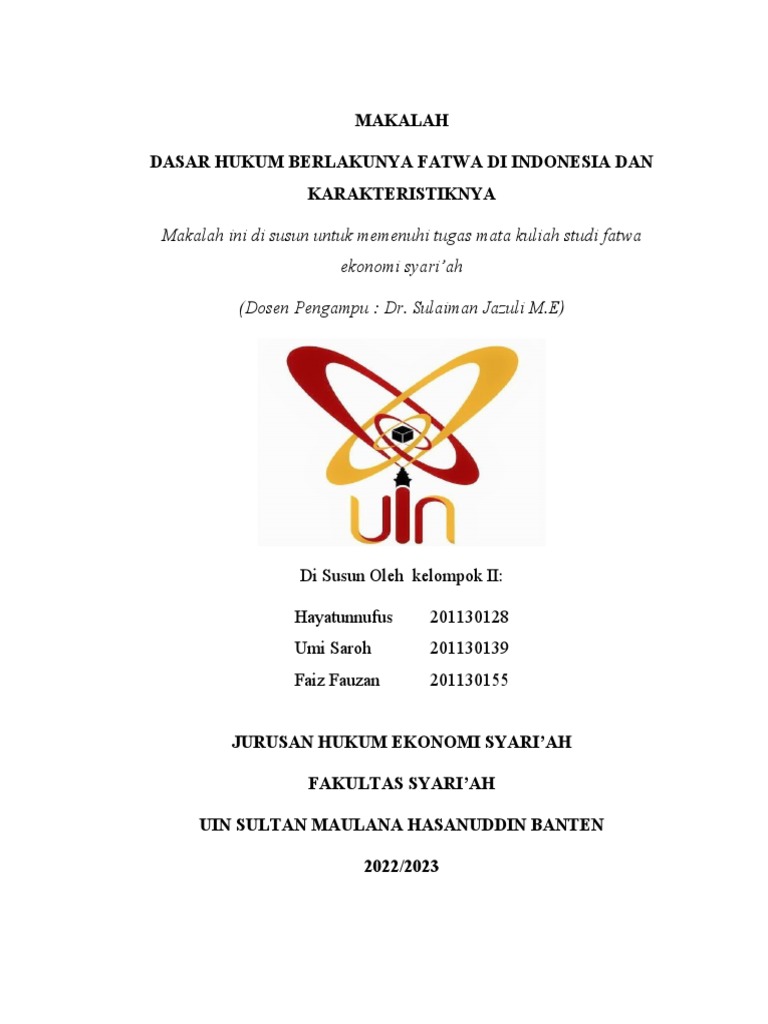 Dasar Hukum Fatwa di Indonesia | PDF | Agama & Spiritualitas