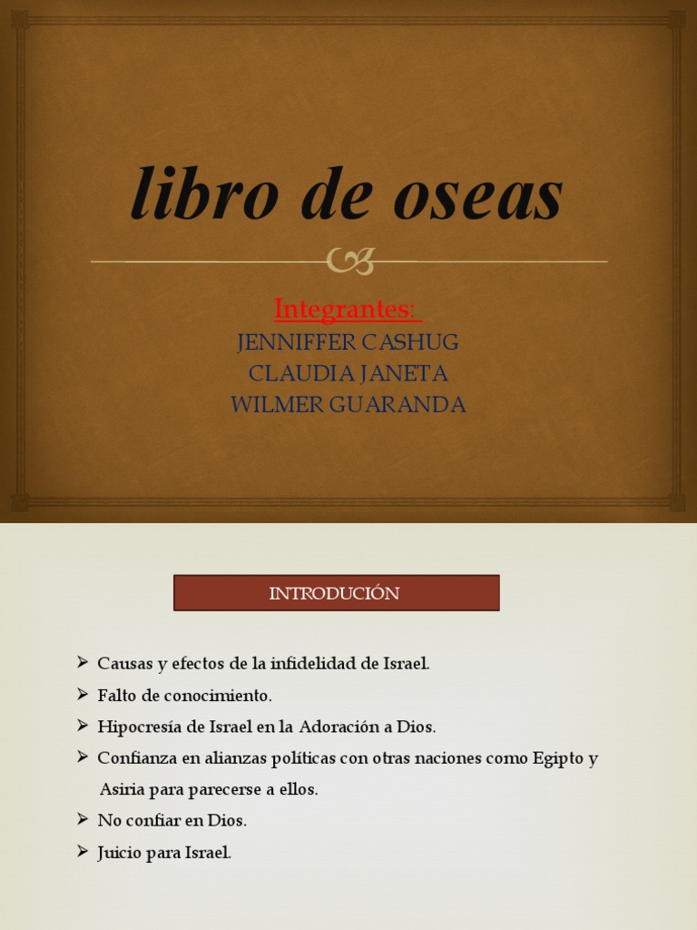 Libro de Oseas CAPITULO 6-10 | PDF | Pecado