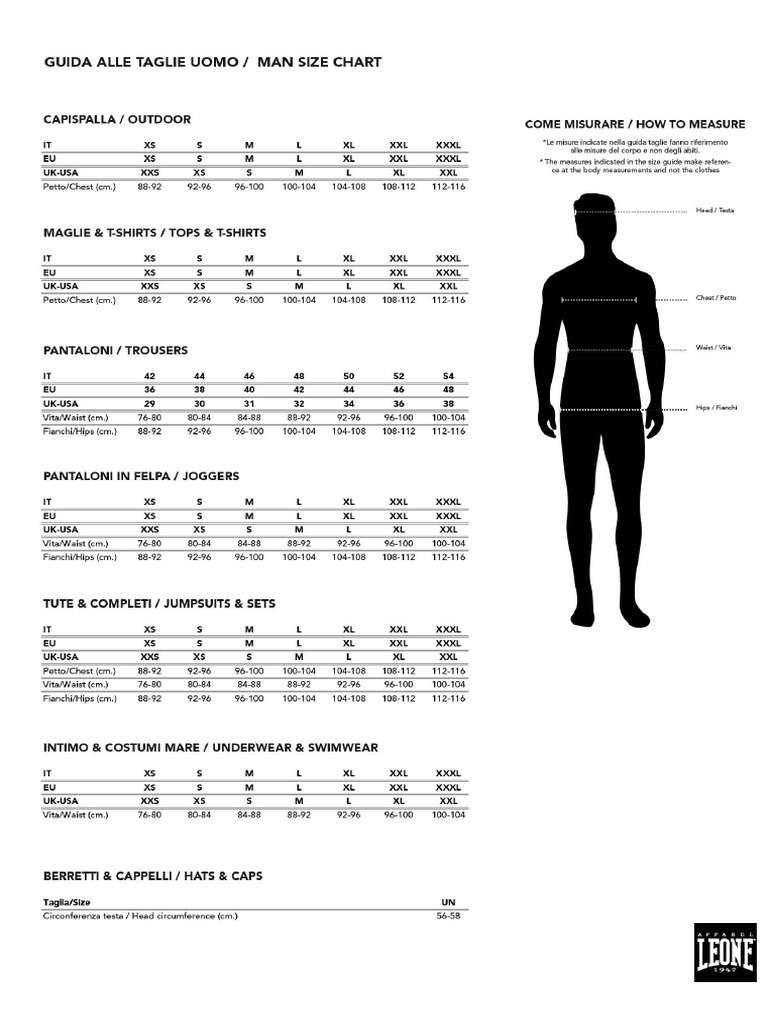 Guida Alle Taglie | PDF