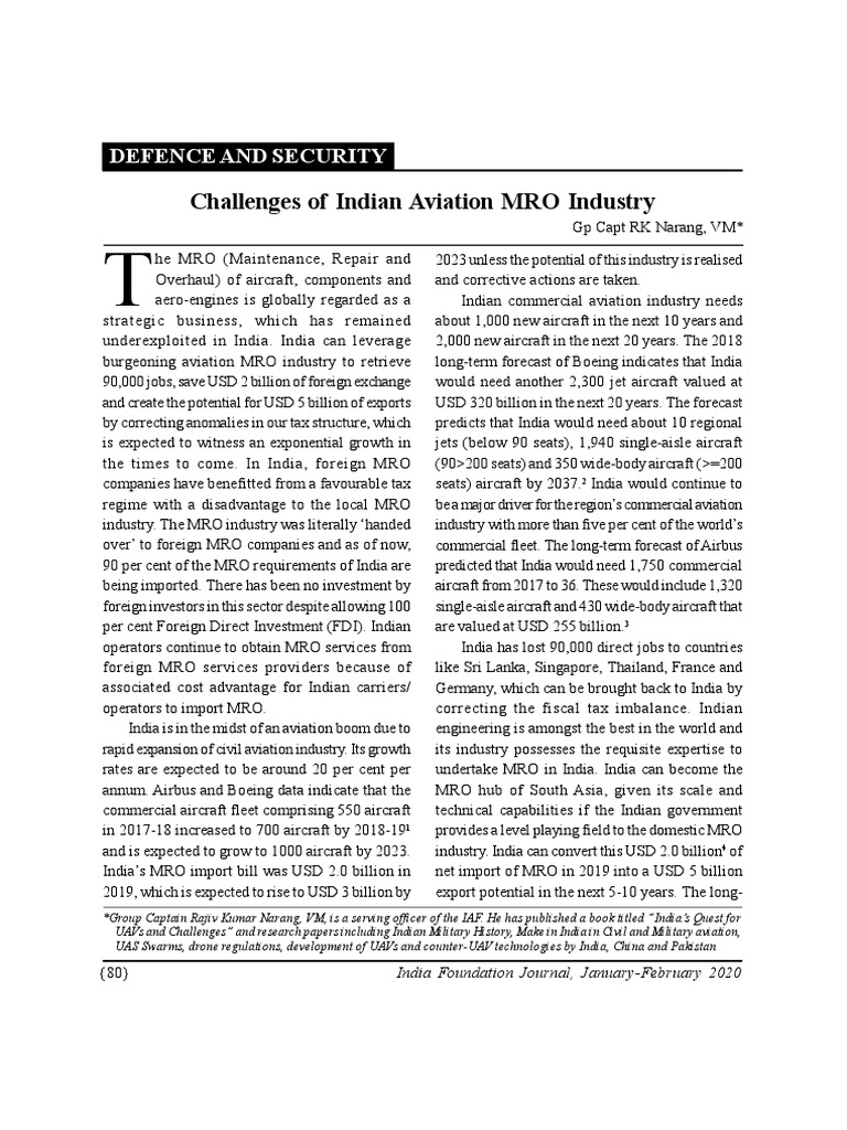 Indian Mro Journal 2020 | Download Free PDF | Taxes | Federal Aviation ...