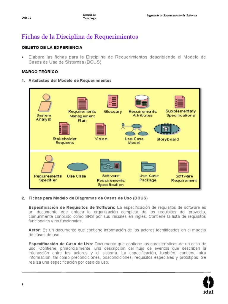 Fichas de La Disciplina de Requerimientos | PDF | Caso de uso | Software