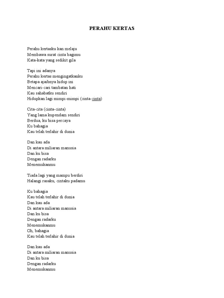 Lagu Cinta dan Kehilangan | PDF
