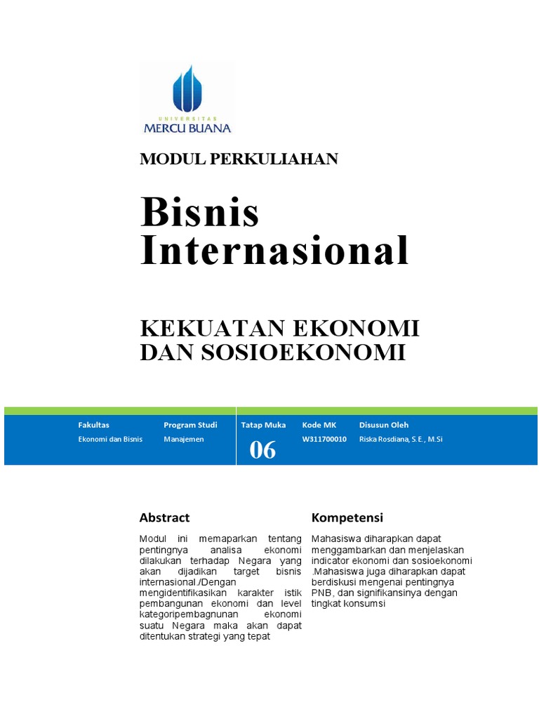 Modul Bisnis Internasional (TM6) | PDF | Pengelolaan Keuangan & Uang | Ilmu Sosial