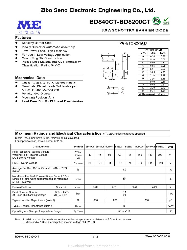 Datasheet | PDF | Electricity | Electromagnetism