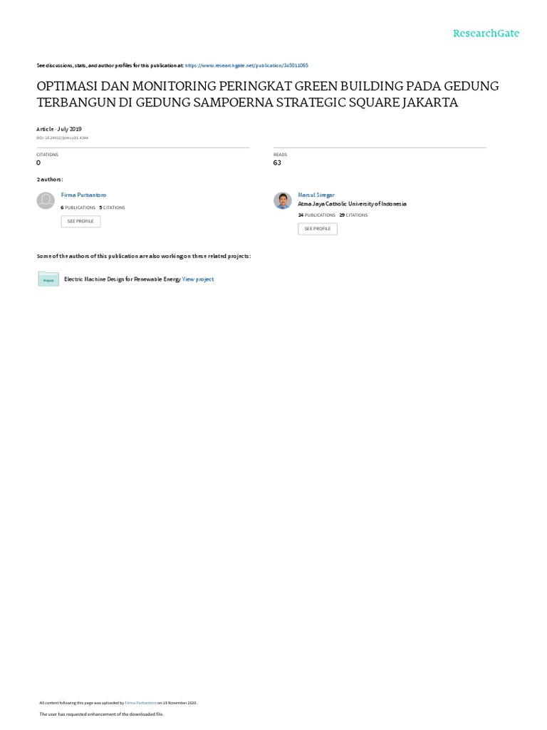 Optimasidanmonitoring Peringkat Green Buildingpada Gedung Terbangundi ...