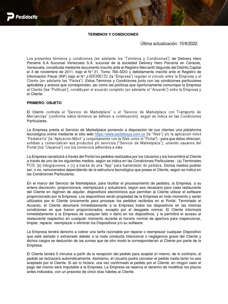 Terminos y Condiciones | PDF | Propiedad intelectual | Business