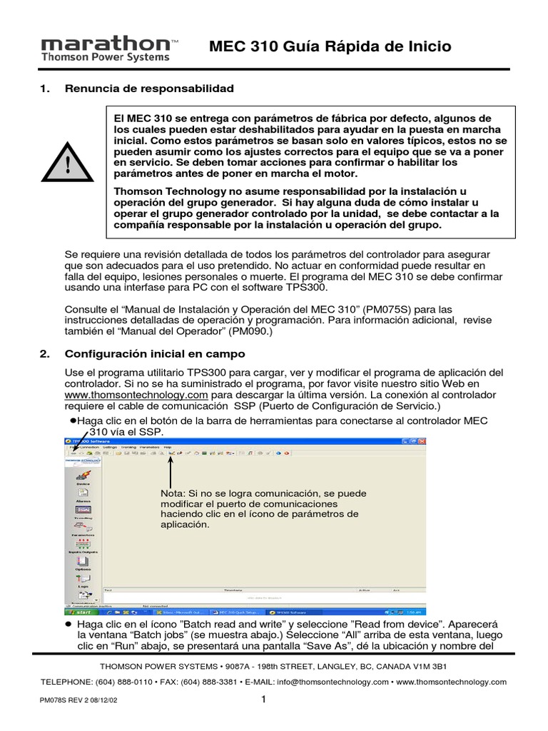 Guía Rápida MEC 310 en Español | PDF | Programa de computadora | Programación