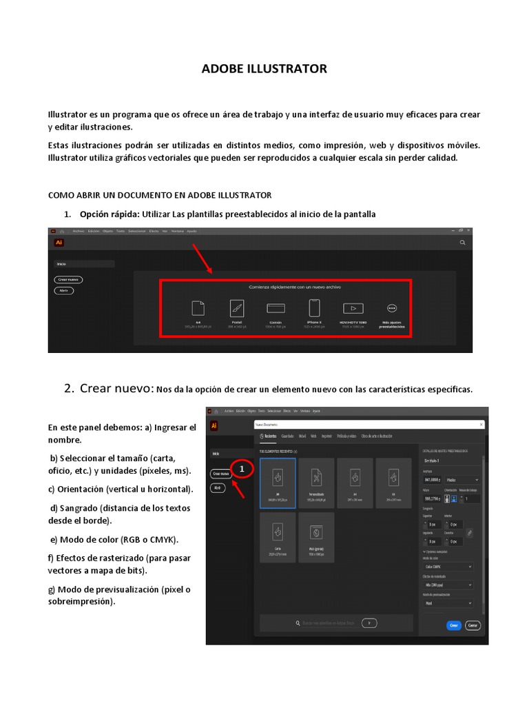 Interfaz y herramientas en Adobe Illustrator | PDF | Ilustrador Adobe ...