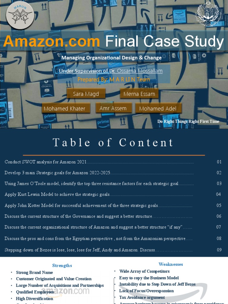 Amazon Strategic Goals and Analysis | PDF | Swot Analysis | Economies