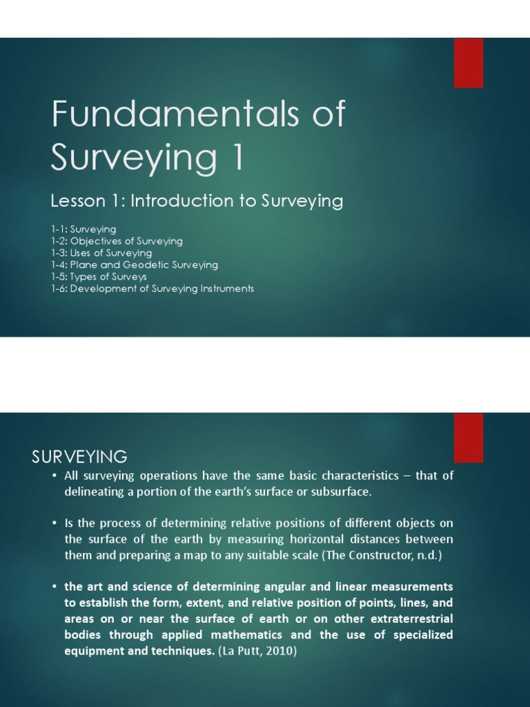 Topic 1 Introduction To Surveying | Download Free PDF | Surveying | Map