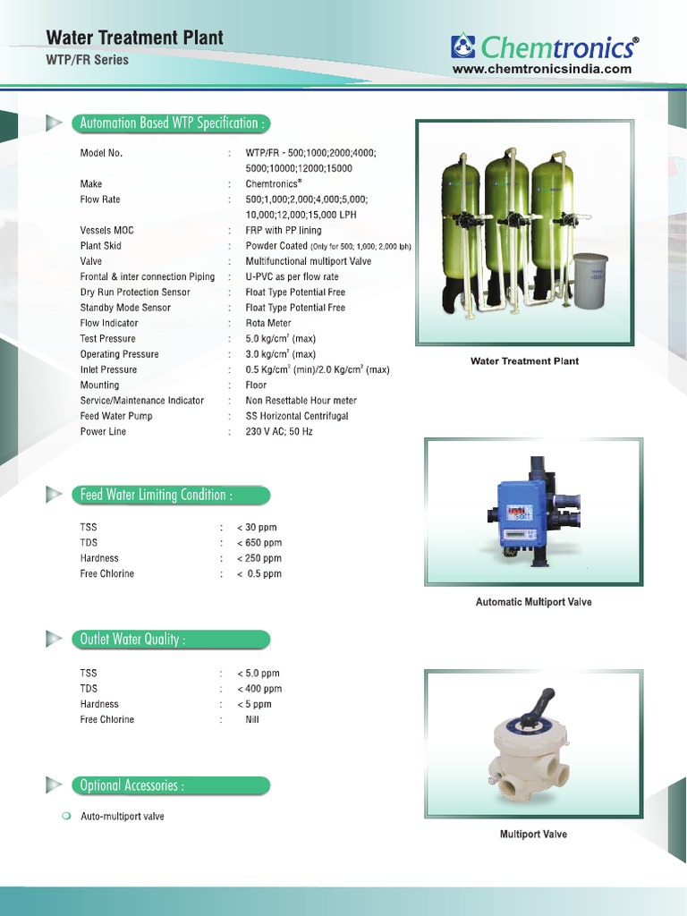05.11 WTP-FR Water Treatment SCS - FRP | PDF
