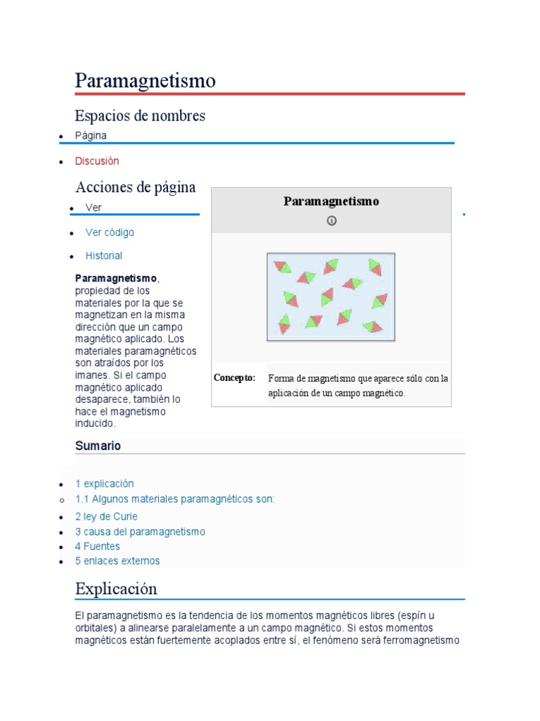 Propiedades y ejemplos de paramagnetismo | PDF | Ingeniería de ...