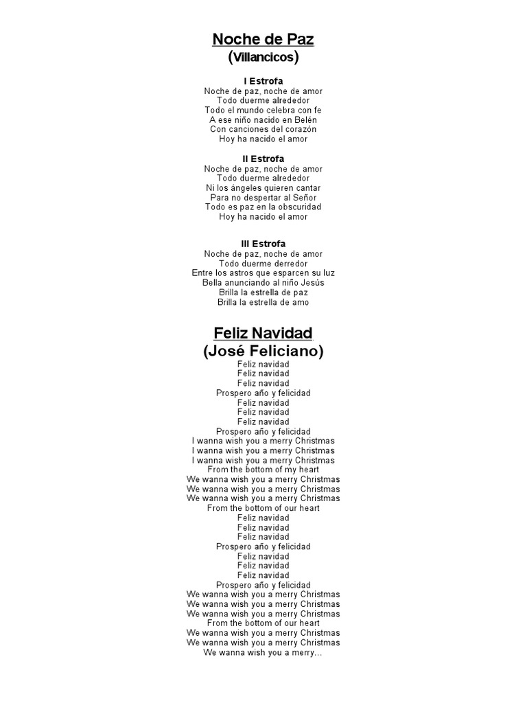 Villancicos Navideños para Cantar | PDF | Navidad | Villancicos