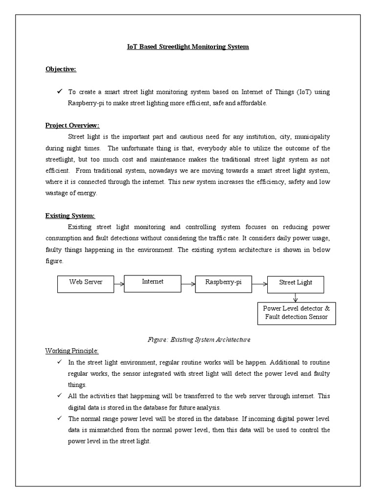 IoT Based Streetlight Monitoring System | PDF | Business | Computers