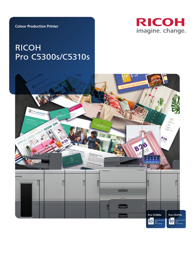 RICOH Pro C5300s-C5310s Final Brochure v2 - HR - tcm100-39832 | PDF | Printer (Computing) | Paper