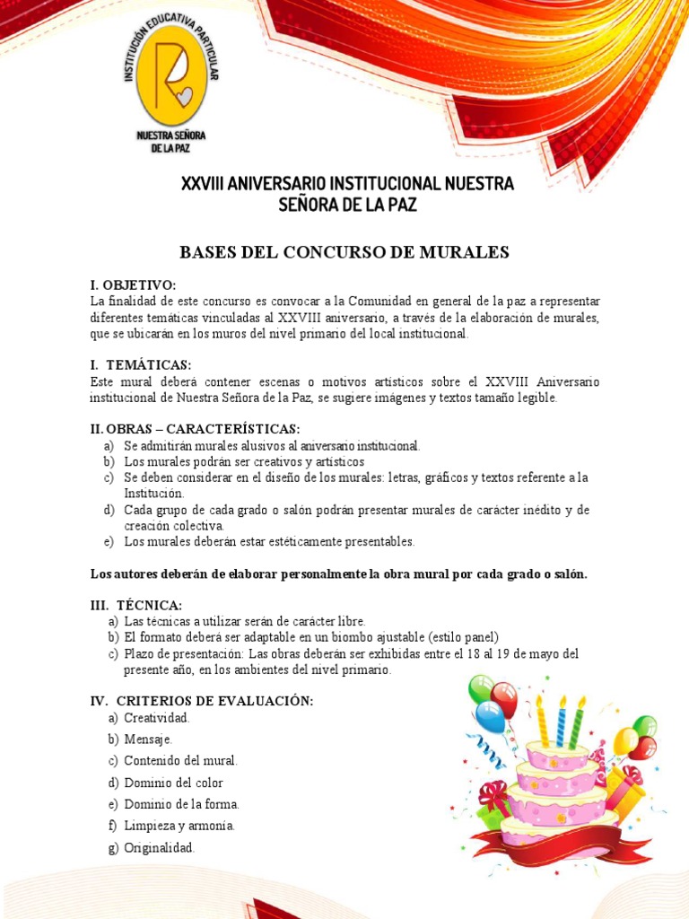 Bases Concurso-Murales 2022 | PDF | Diseño | Estética Bases Concurso-Murales 2022 | PDF | Diseño | Estética