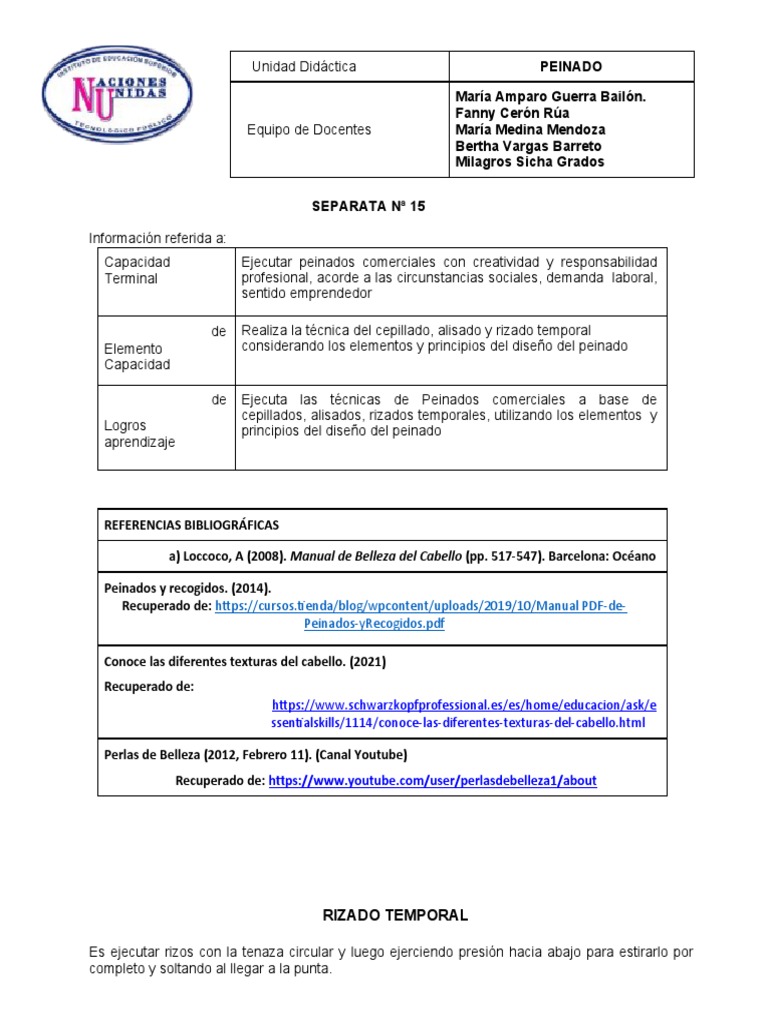 Separata N°15 | PDF | Pelo