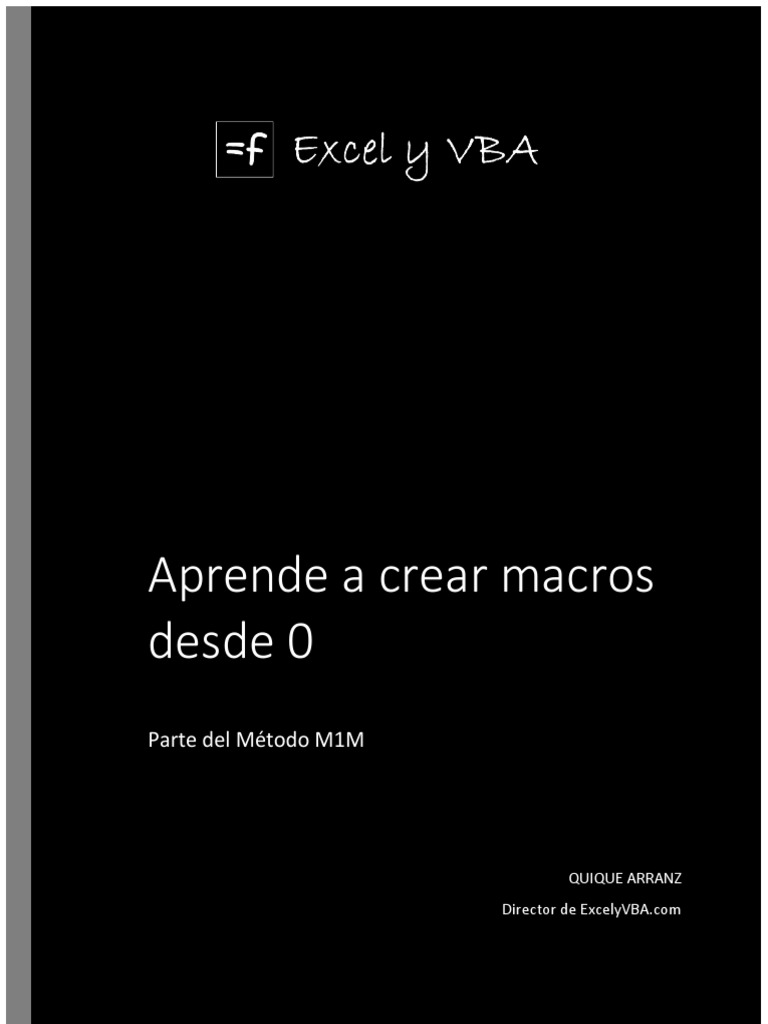 Aprende Macros VBA desde Cero | PDF | Macro (informática) | Lenguaje de programación