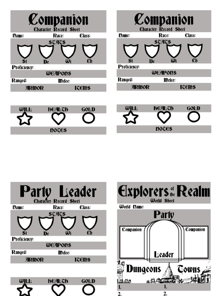 Micro Chapbook - Explorer's Folio | PDF | Games & Activities