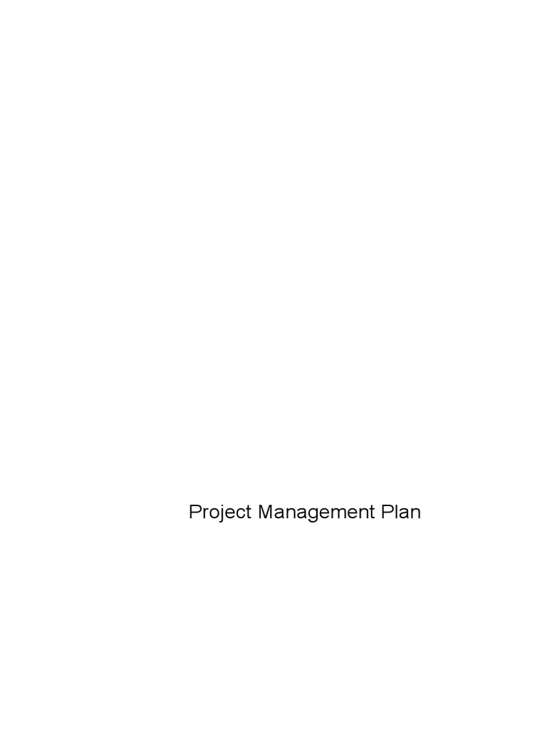 Project Management Plan Template | PDF | Project Management | Information Technology Management