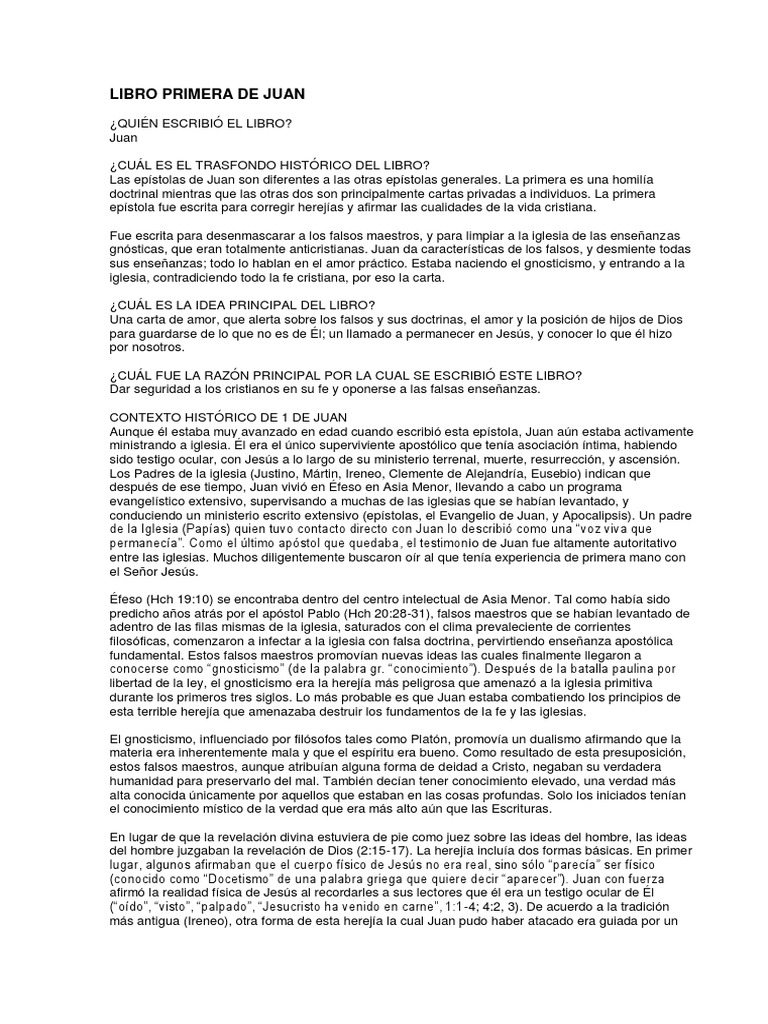 1 Juan | PDF | Juan el apóstol | Gnosticismo