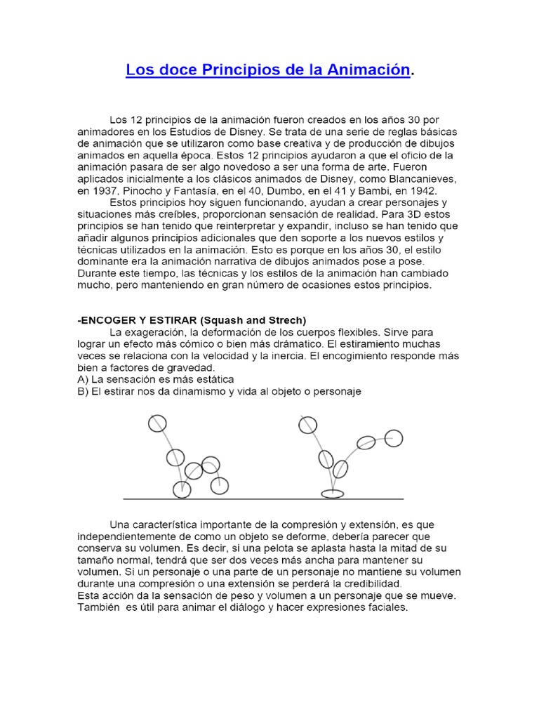 Los Doce Principios de La Animación. - PDF Descargar Libre | PDF