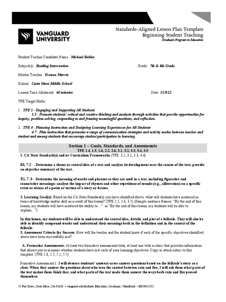 Cooperative Lesson Plan | PDF | Educational Assessment | Lesson Plan