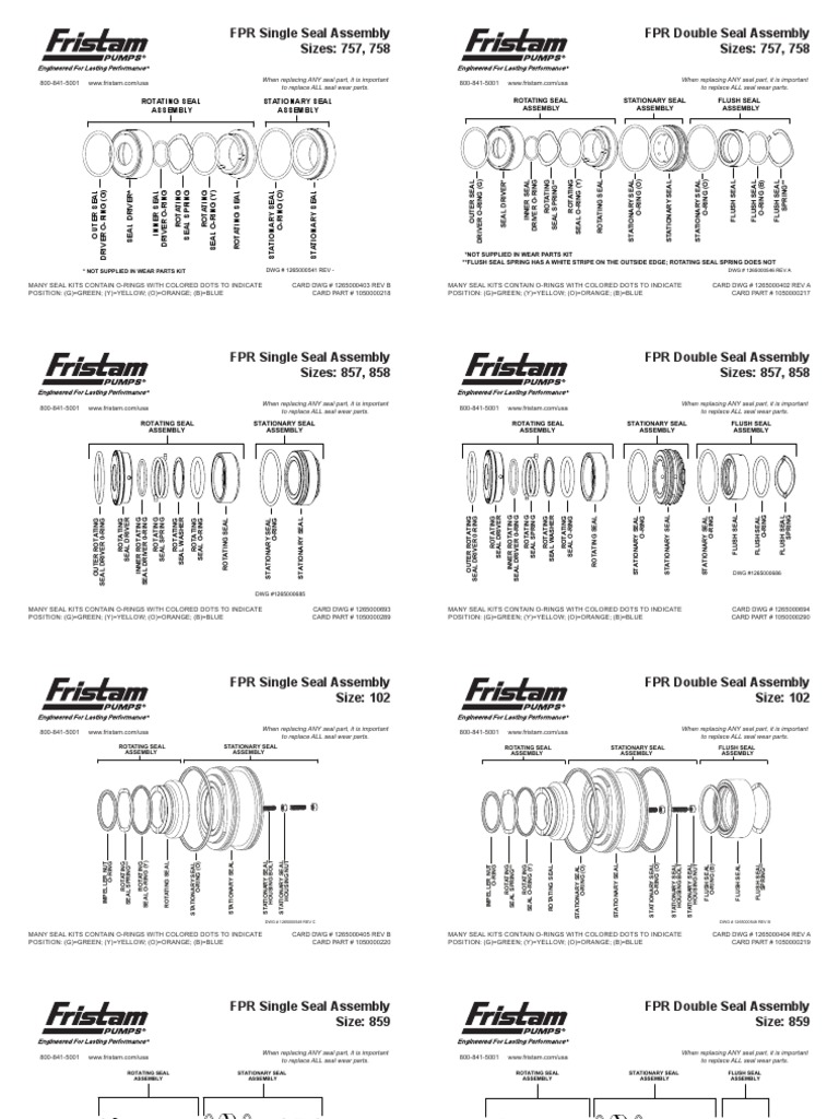 FPR Seal Assembly Specifications | PDF | Manufactured Goods | Tools