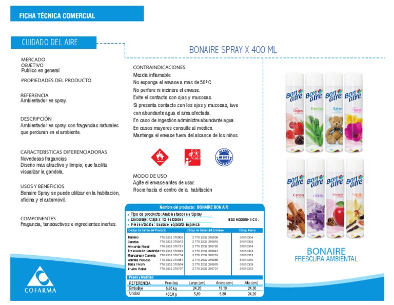 Ambientador en Spray Bonaire 400 ML | PDF