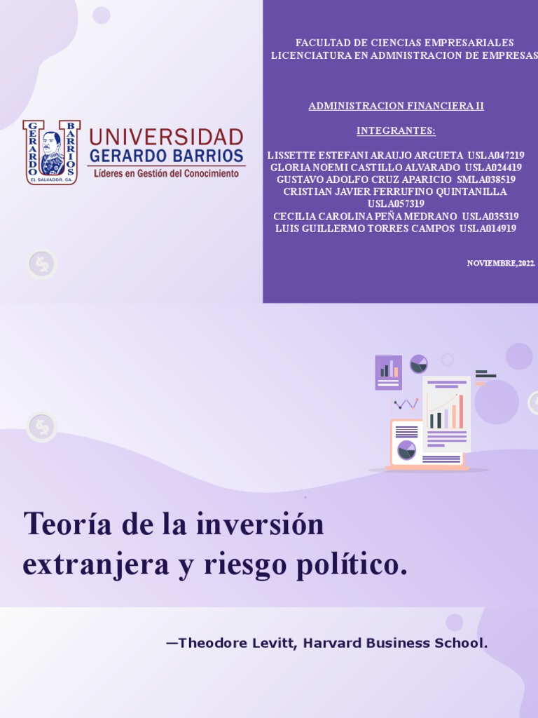 Teoría de La Inversión Extranjera y Riesgo Político. AFII | Descargar gratis PDF | Business | La ...