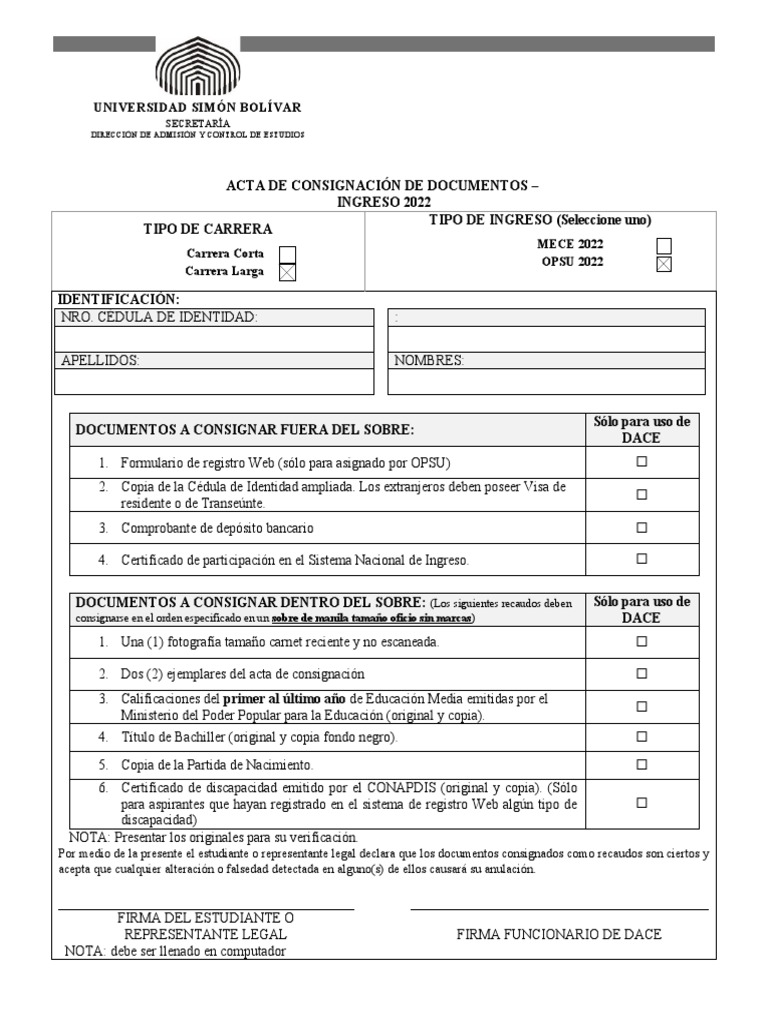 Acta de Consignacion 2022 | PDF | Gobierno y personalidad