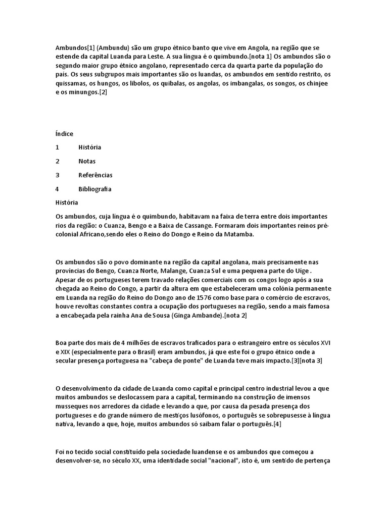 Ambundos | PDF | História