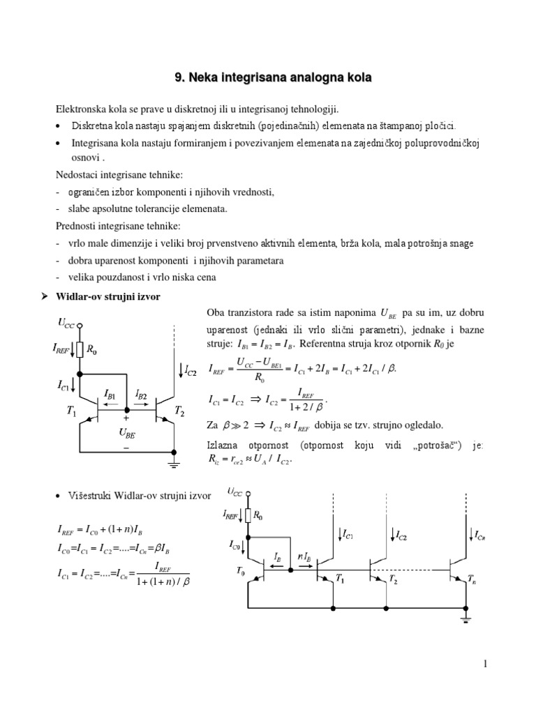 9.-Neka-integrisana-analogna-kola | PDF