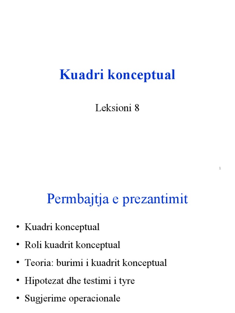 Leksioni Kuadri Konceptual Kap8 | PDF
