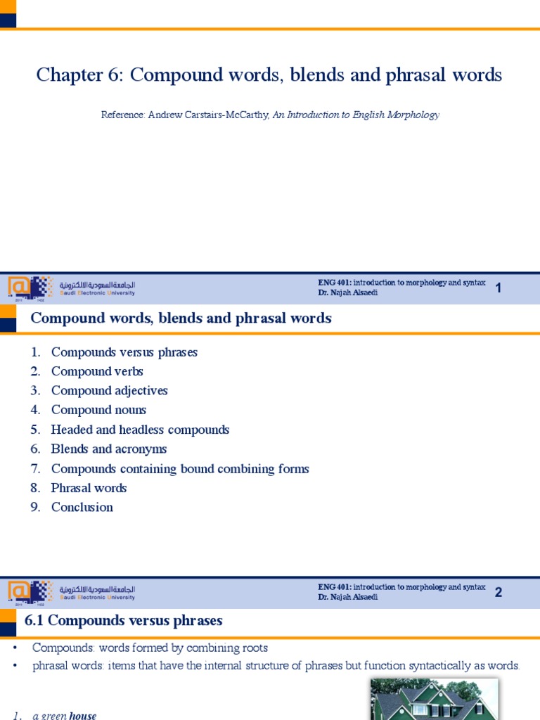 Chapter 6 Morpholgy | PDF | Phrase | Morphology (Linguistics)