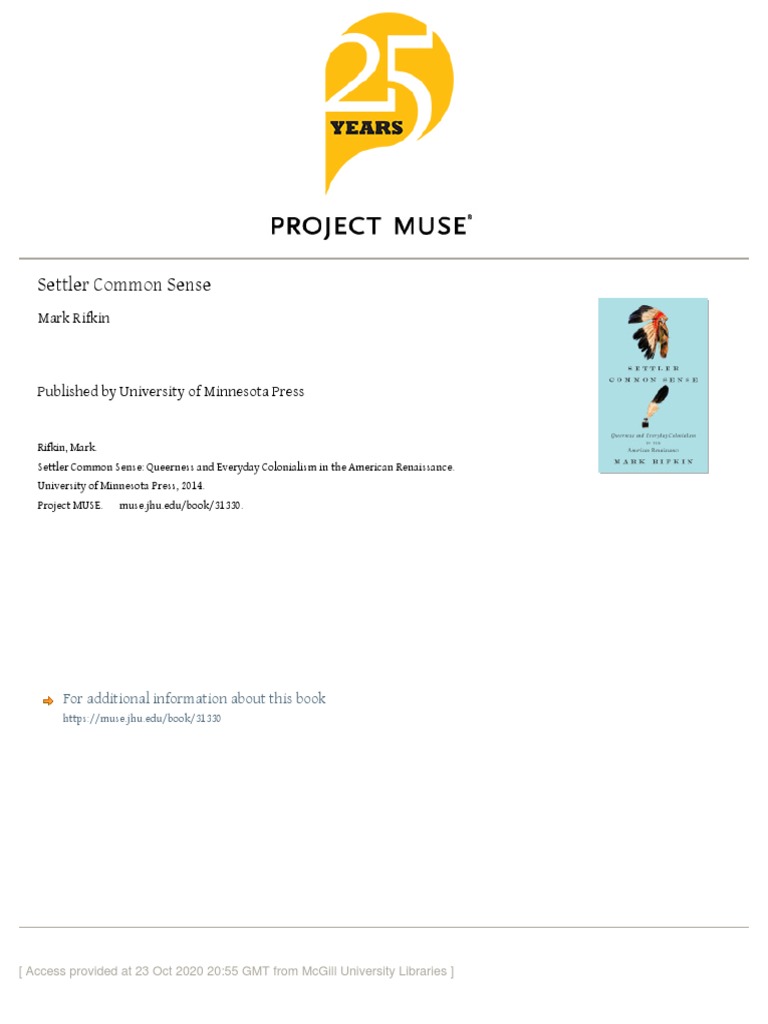 Project Muse 31330-1217798 | PDF | Written Communication | Publishing
