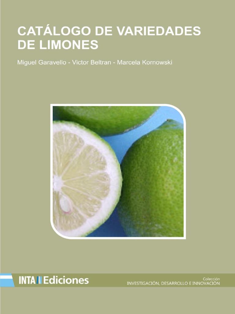 INTA CREntreRios EEAConcordia Garavello M Catalogo de Variedades de Limones | PDF | Fruta ...