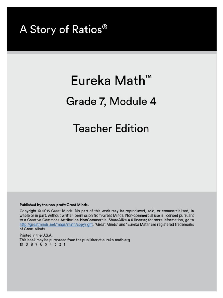 G7.M4.v3 Teacher Edition | PDF | Ratio | Percentage