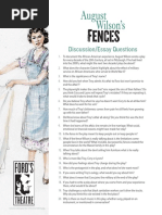 August Wilson + Fences | PDF | Fences (Play)