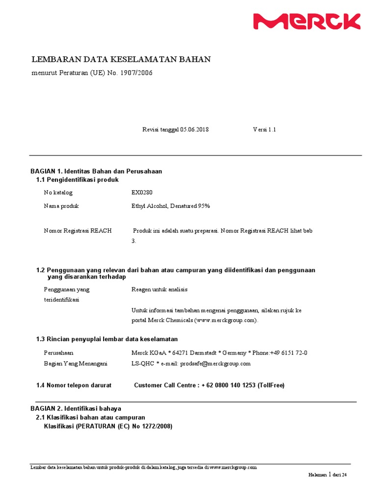 MSDS Alkohol 90% | PDF