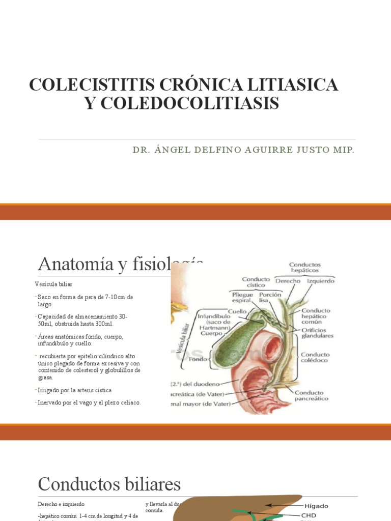 Colecistitis Crónica Litiasica | PDF | Vesícula biliar | Bilis
