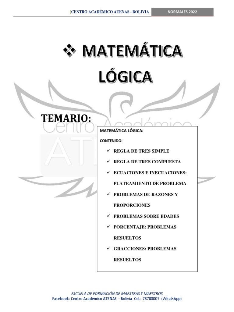 Matematicas Logica Impresion | PDF | Ecuaciones | Exponenciación