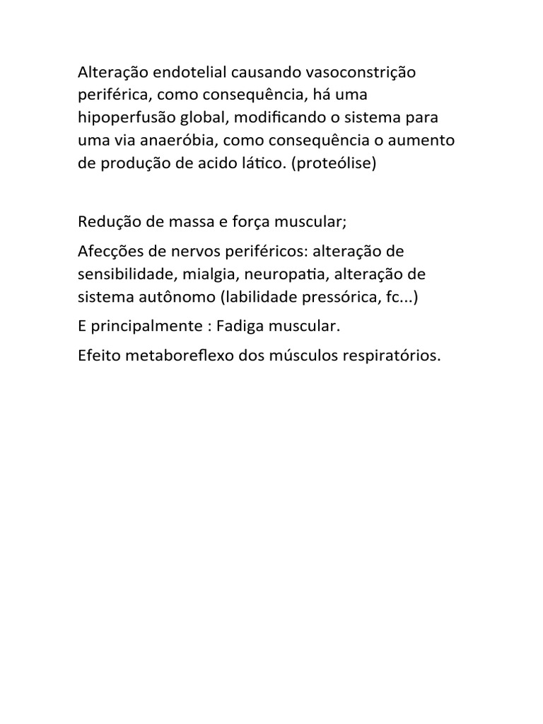Alteração Endotelial Causando Vasoconstrição Periférica | PDF