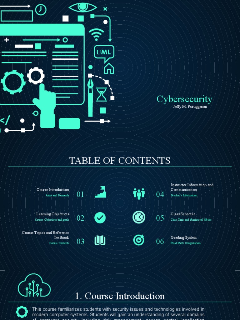 Couse Introduction-Cybersecurity | PDF | Security | Computer Security Couse Introduction-Cybersecurity | PDF | Security | Computer Security