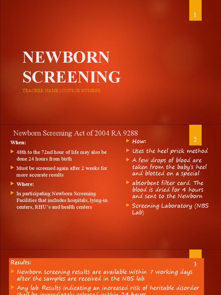 Newborn Screening | PDF | Medicine | Endocrine